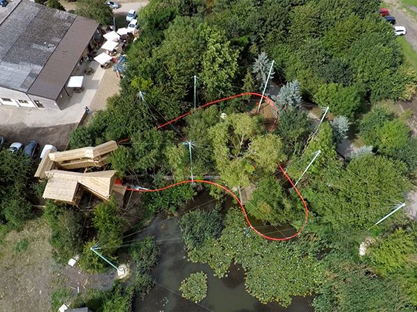 ZipZag Rides - an aerial amusement ride powered by gravity