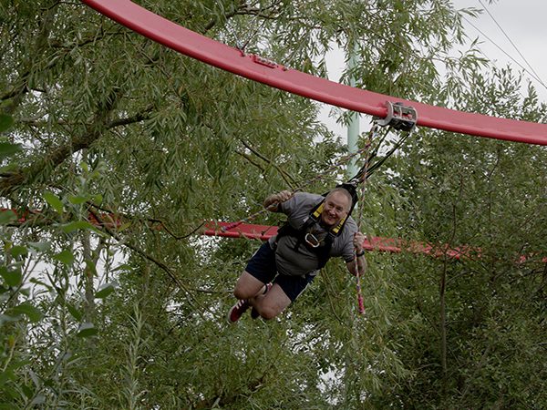 ZipZag Rides - an aerial amusement ride powered by gravity